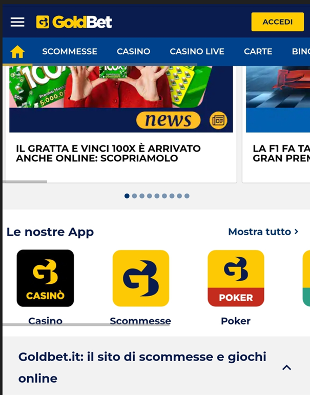 Le App Goldbet – Goldbet